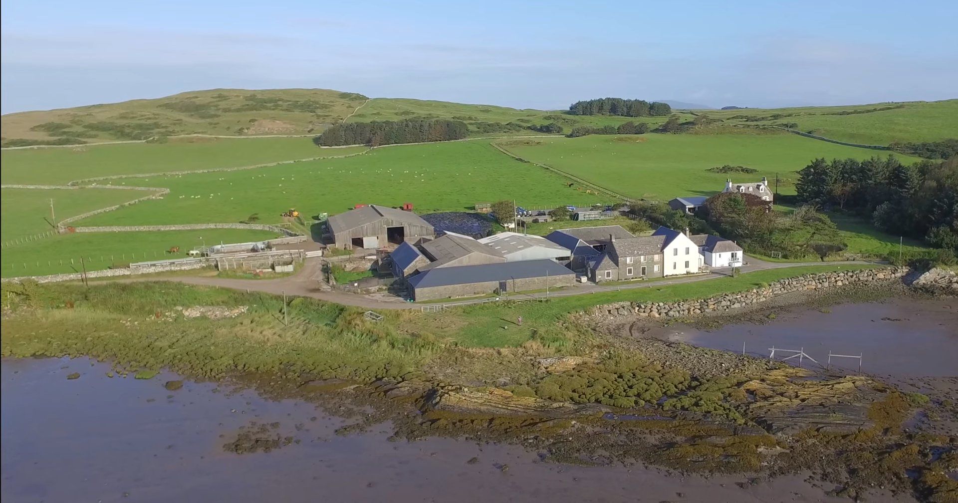 Ross Bay Farm cottages aerial view - Ross Bay Retreat